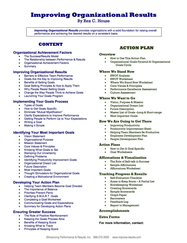Improving Organizational Results - Rex Houze